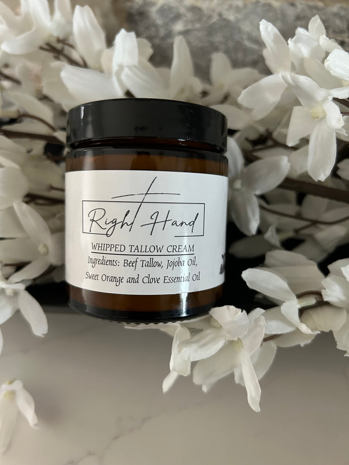 SWEET ORANGE & CLOVE WHIPPED TALLOW CREAM – Right Hand Naturals
